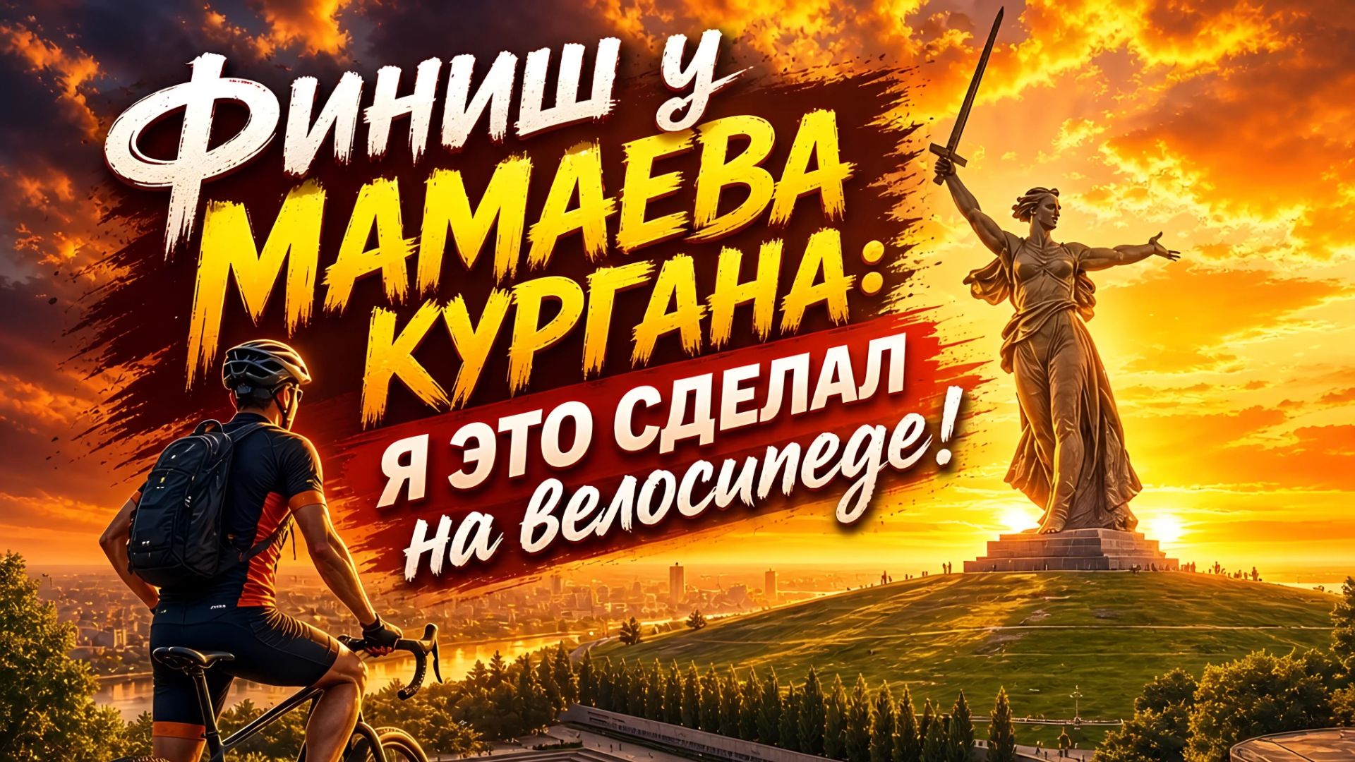 🚨🚀ФИНИШ У МАМАЕВА КУРГАНА ГЛАЗАМИ  ВЕЛОСИПЕДИСТА.❗(ДЕНЬ -20)