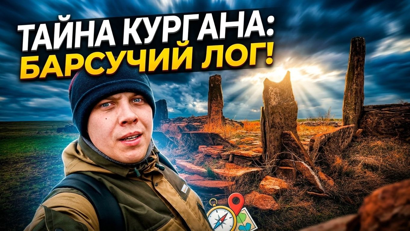 Курган - " Барсучий лог " , мистика в степи , место силы в Хакасии