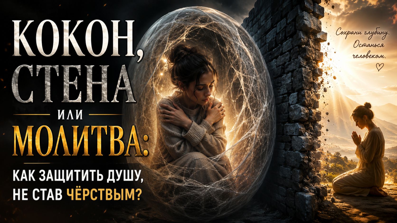 Кокон, стена или молитва: как защитить душу, не став чёрствым?