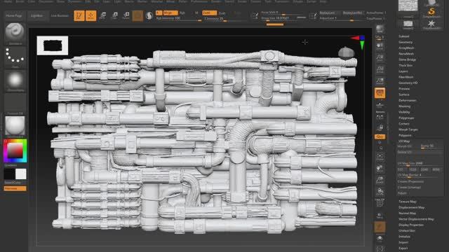 ZBRUSH. Правка моделей с UV Map генерированных AI