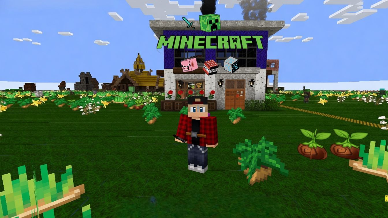 СТРОЙКА ДЕРЕВНЯ МАЙНКРАФТ Minecraft!