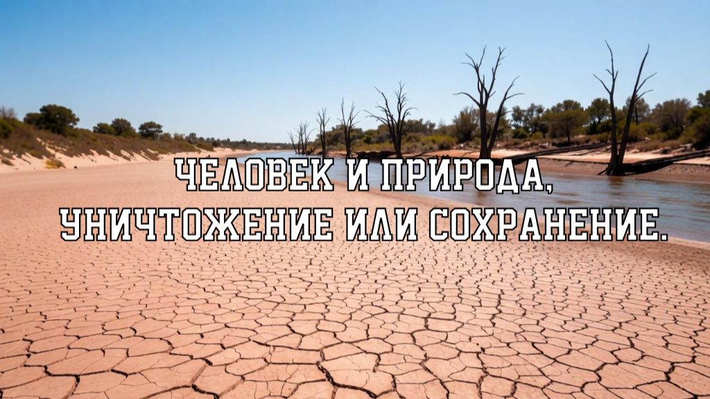 Человек и природа, уничтожение или сохранение.