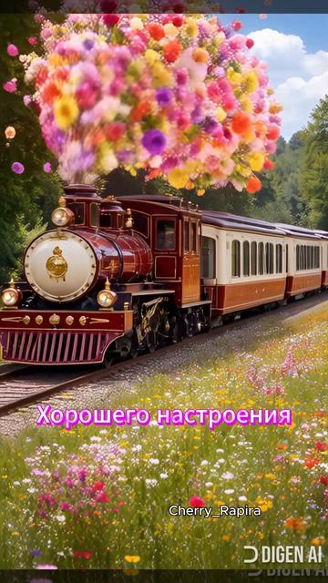 #shorts Хорошего настроения!  #позитив  #хорошегонастроени #магия #поезд  #цветы #эстетика #радость
