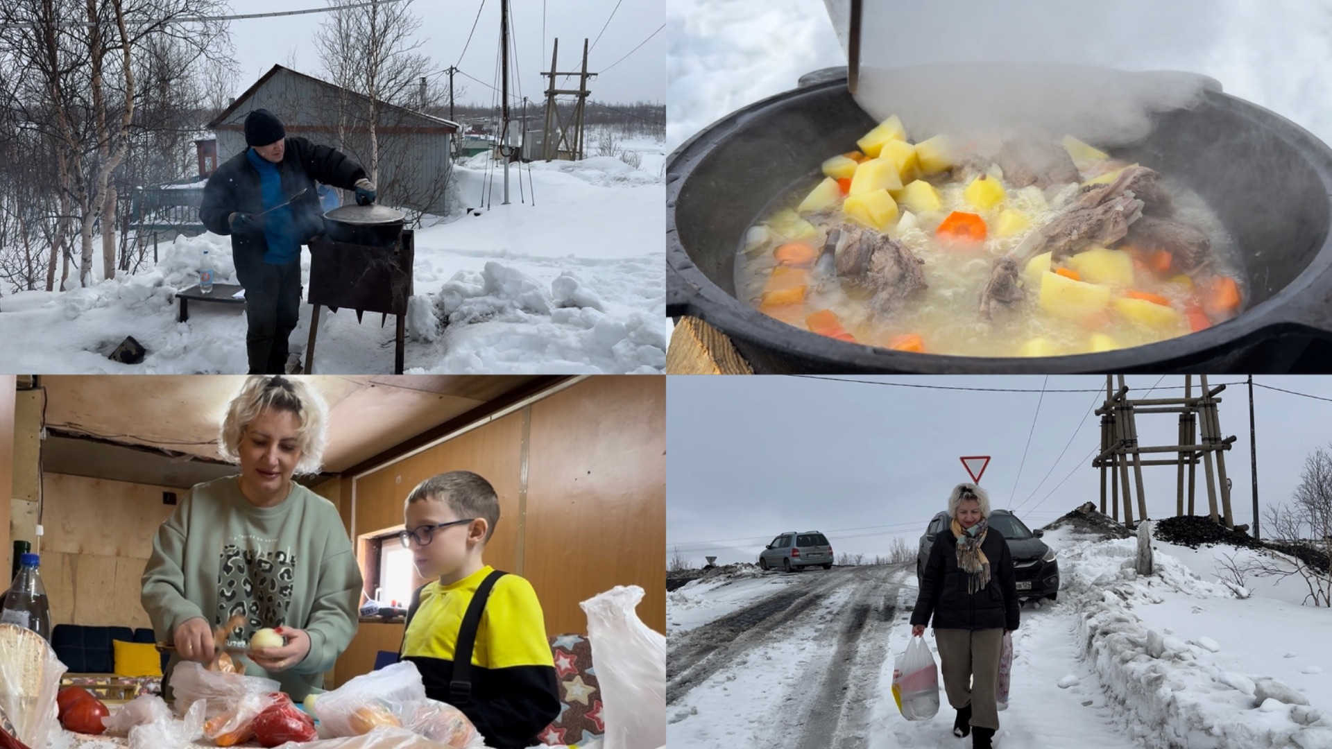 Норильск/ Дача/ Готовим шурпу.