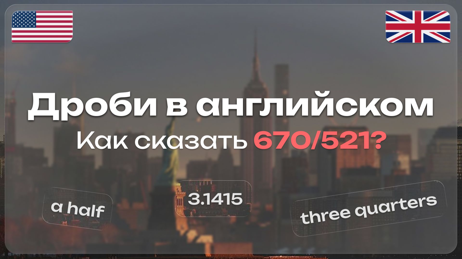 Дроби в английском от 0 до автоматизма