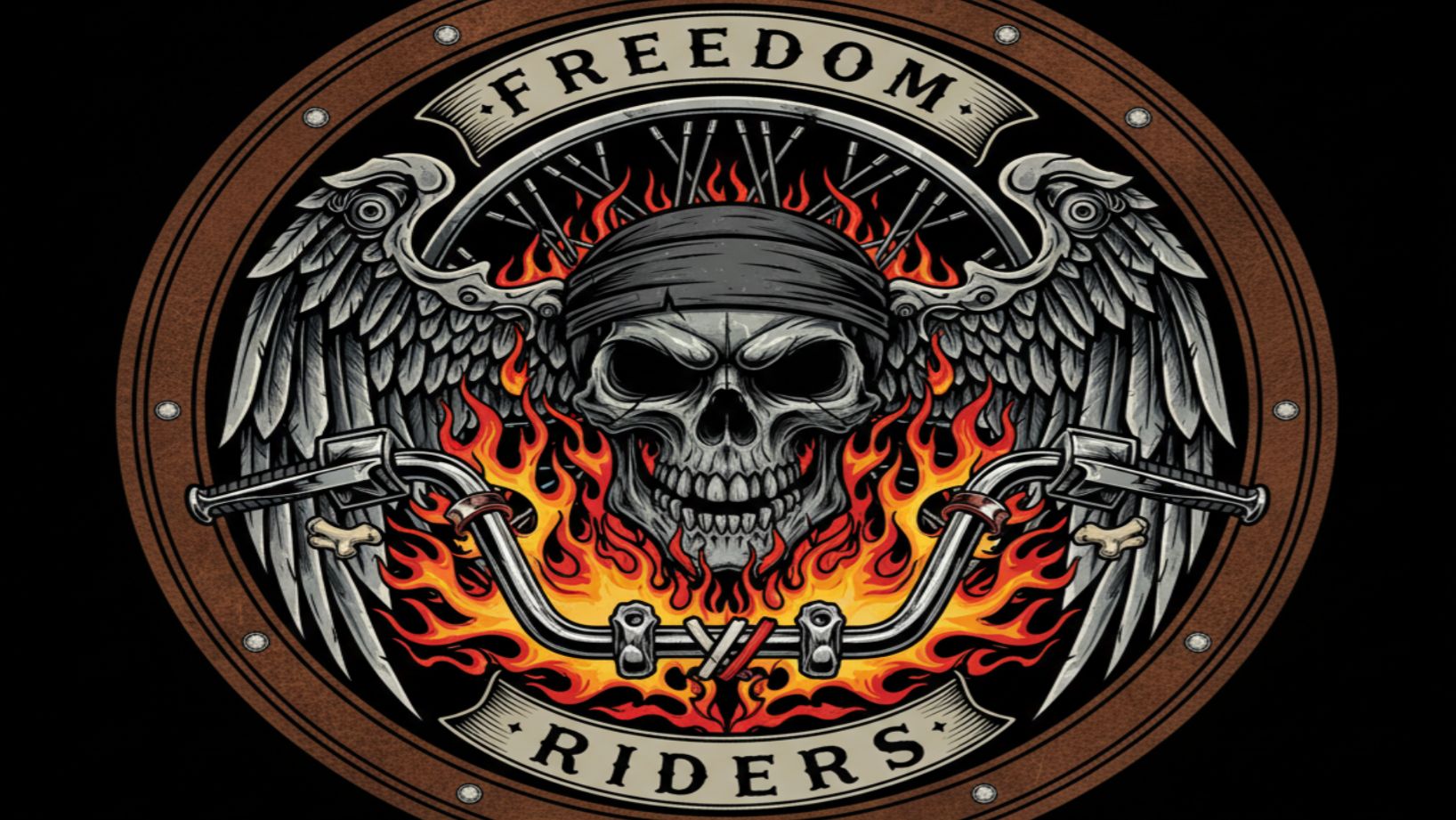 Байкерская кружка с принтом FREEDOM RIDERS — дерзкий подарок