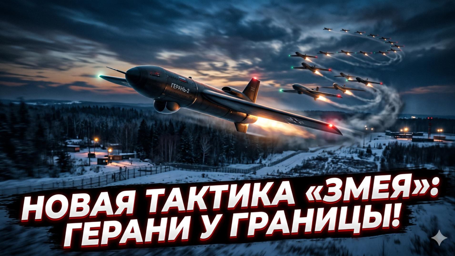 🐍Россия применяет новую тактику дронов «Герань-Змея» у границы с Беларусью