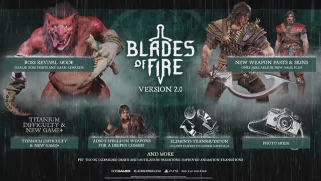 Трейлер к выходу Blades of Fire — версия 20 для PS5