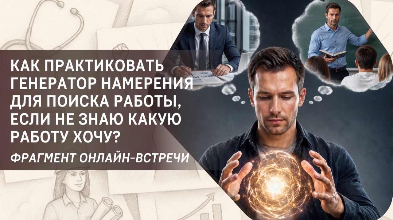 Как практиковать "Генератор намерения" для поиска работы, если не знаю какую работу хочу?