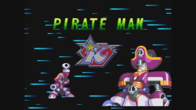 Super Nintendo (Snes) 16-bit Mega Man and Bass Stage 6 Pirate Man Прохождение
