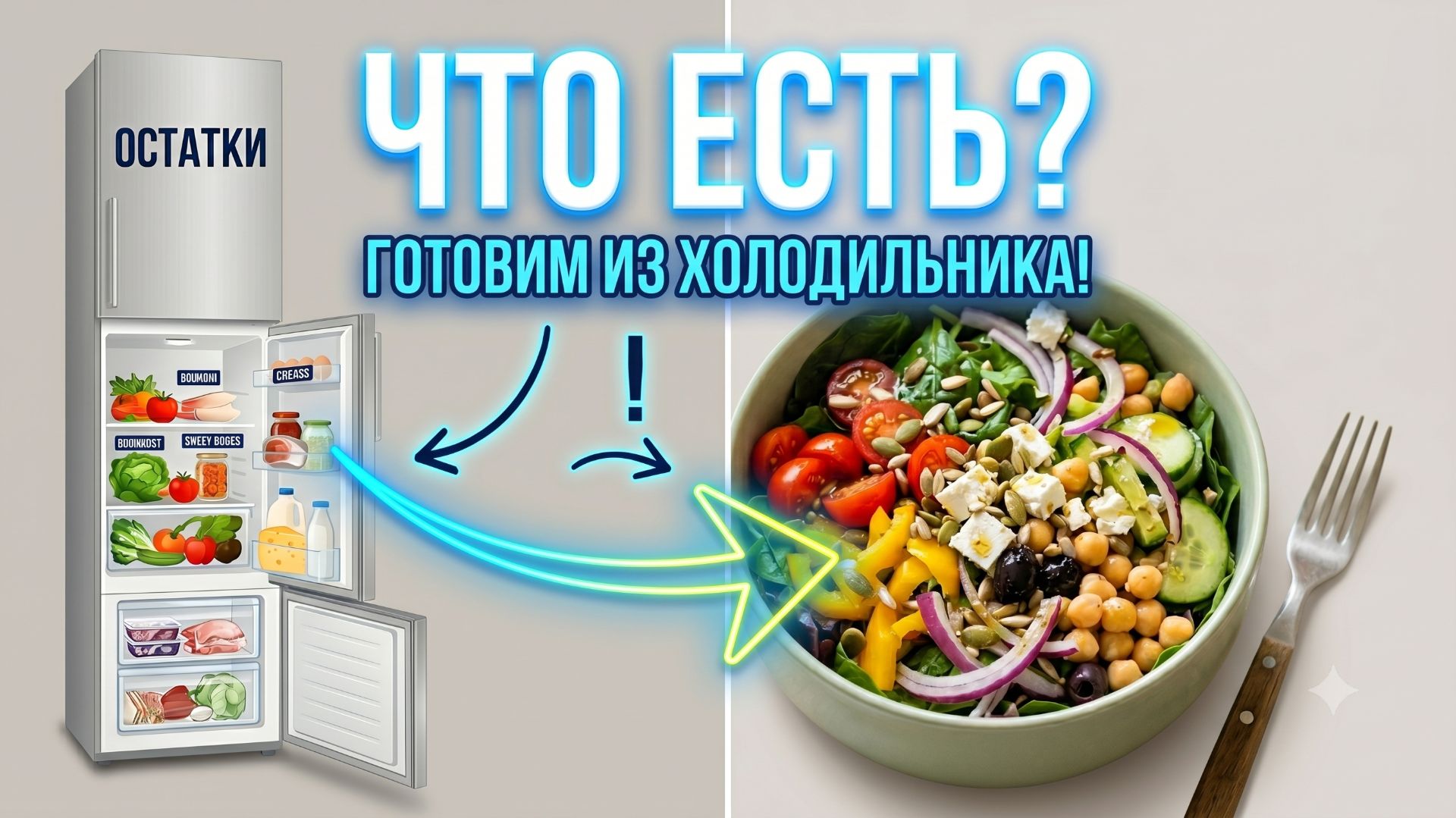 Что приготовить из того, что есть в холодильнике На примере салата через ИИ 2026 Fridge AI Chef