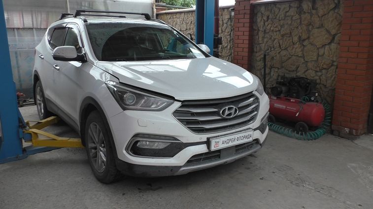 Замена приводного ремня и роликов на Хундай Сантафе 2,2 Hyundai Santa Fe Prime 2018