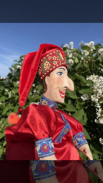 Авторская перчаточная кукла «Петрушка» (Петр Иванович Уксусов) | Мастерская Фрейман