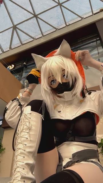 Кигуруми-кошкодевка косплэит перса Flower Imitation 2. #cosplay