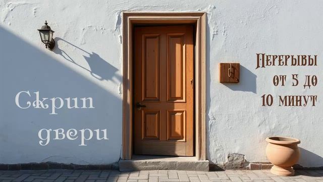 577 Скрип двери. Перерывы от 5 до 10 минут