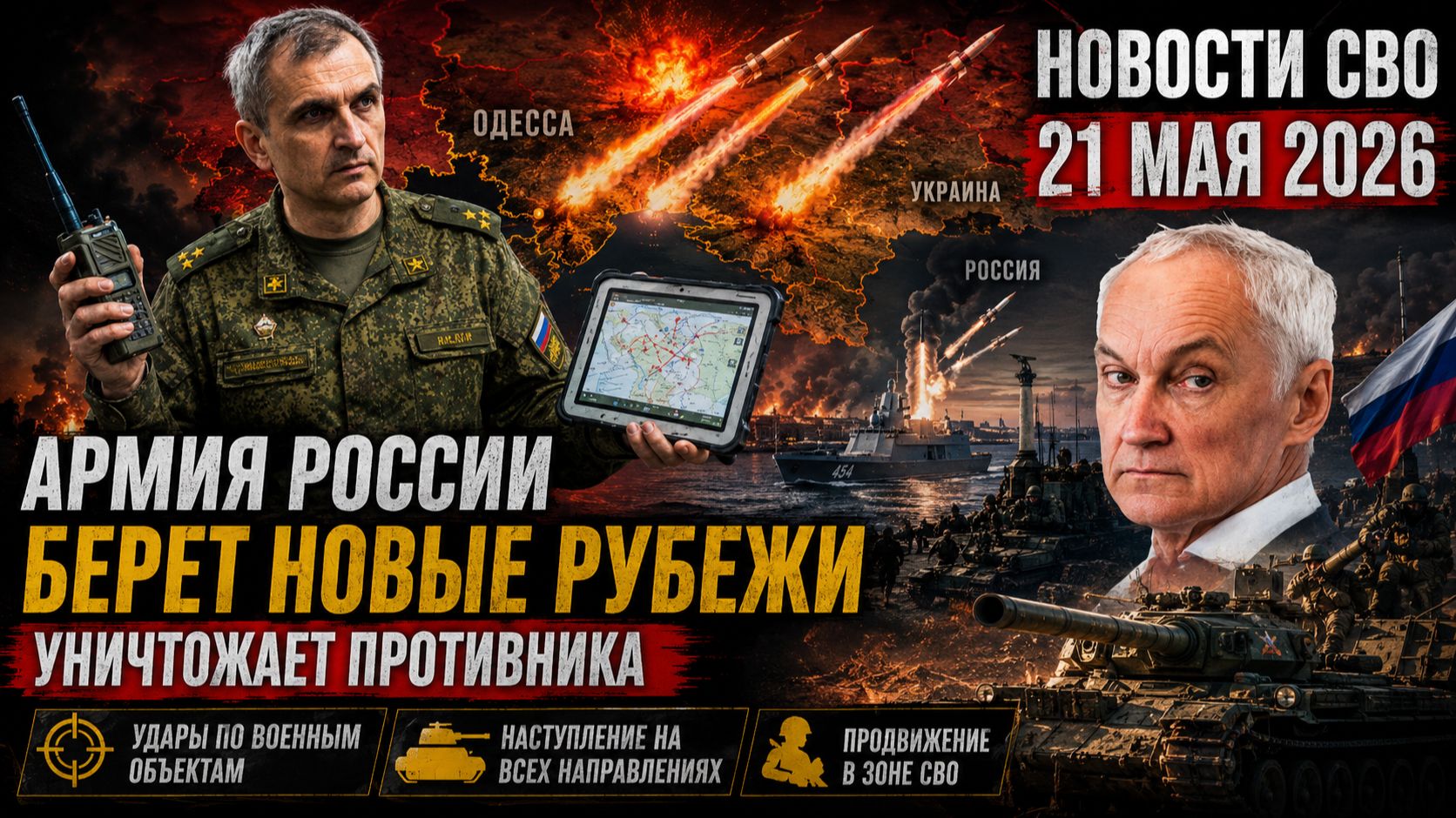 Новости СВО 21 мая 2026 армия России берет новые рубежи и уничтожает противника