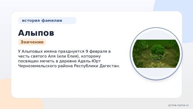 Фамилия Алыпов: происхождение, значение и склонение