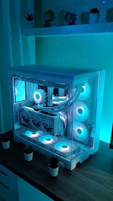 Just a little bit colder 🥶🧊#gamingsetup #gamingroom #deskgoals #pcsetup #desksetup#desk #deskd