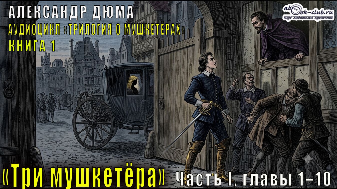 Александр Дюма "Трилогия о мушкетёрах" книга 1 "Три мушкетёра" Часть I, главы 1–10
