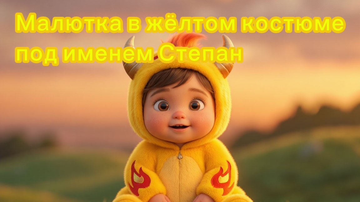 Малютка в жёлтом костюме под именем Степан