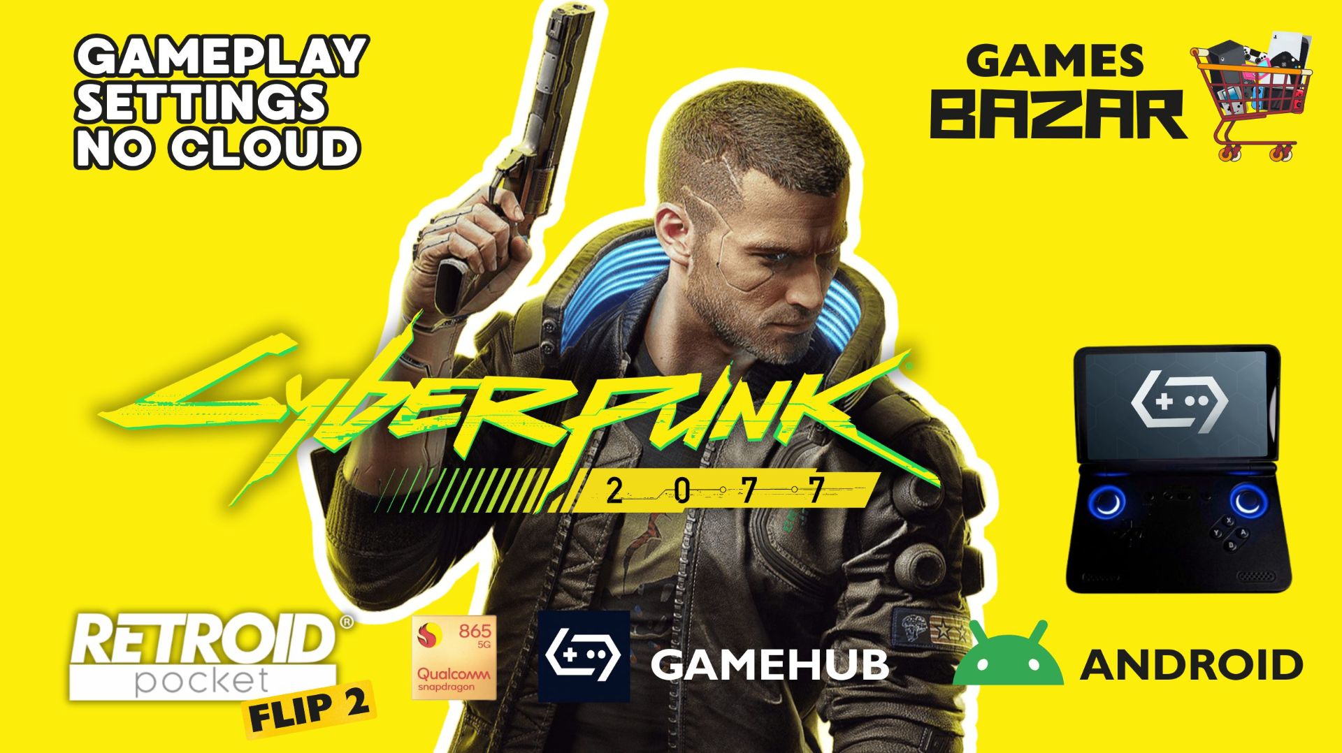 Cyberpunk 2077  Retroid Pocket Flip 2  настройки GameHub 6.0.4  #gamehub #games