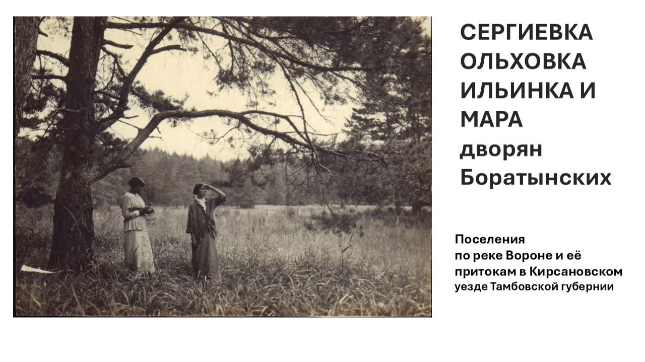 Сергиевка, Ольховка (Ильинка, Ильиновка) и Мара дворян Боратынских
