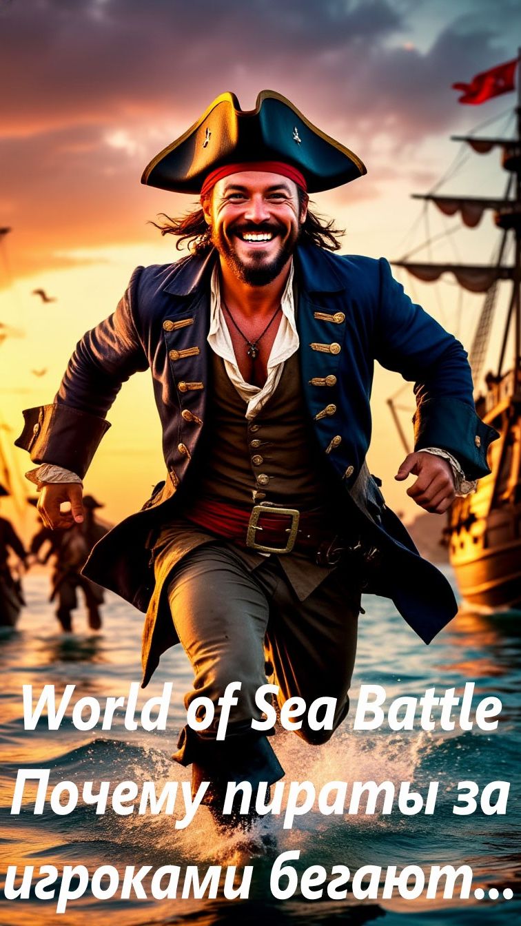 World of Sea Battle Почему пираты за игроками бегают)))
