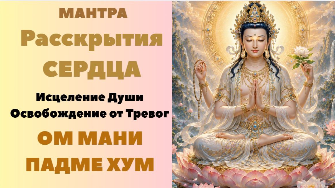Мантра  Раскрытия Сердца. Исцеление Души. Освобождение от тревог. ОМ МАНИ ПАДМЕ ХУМ