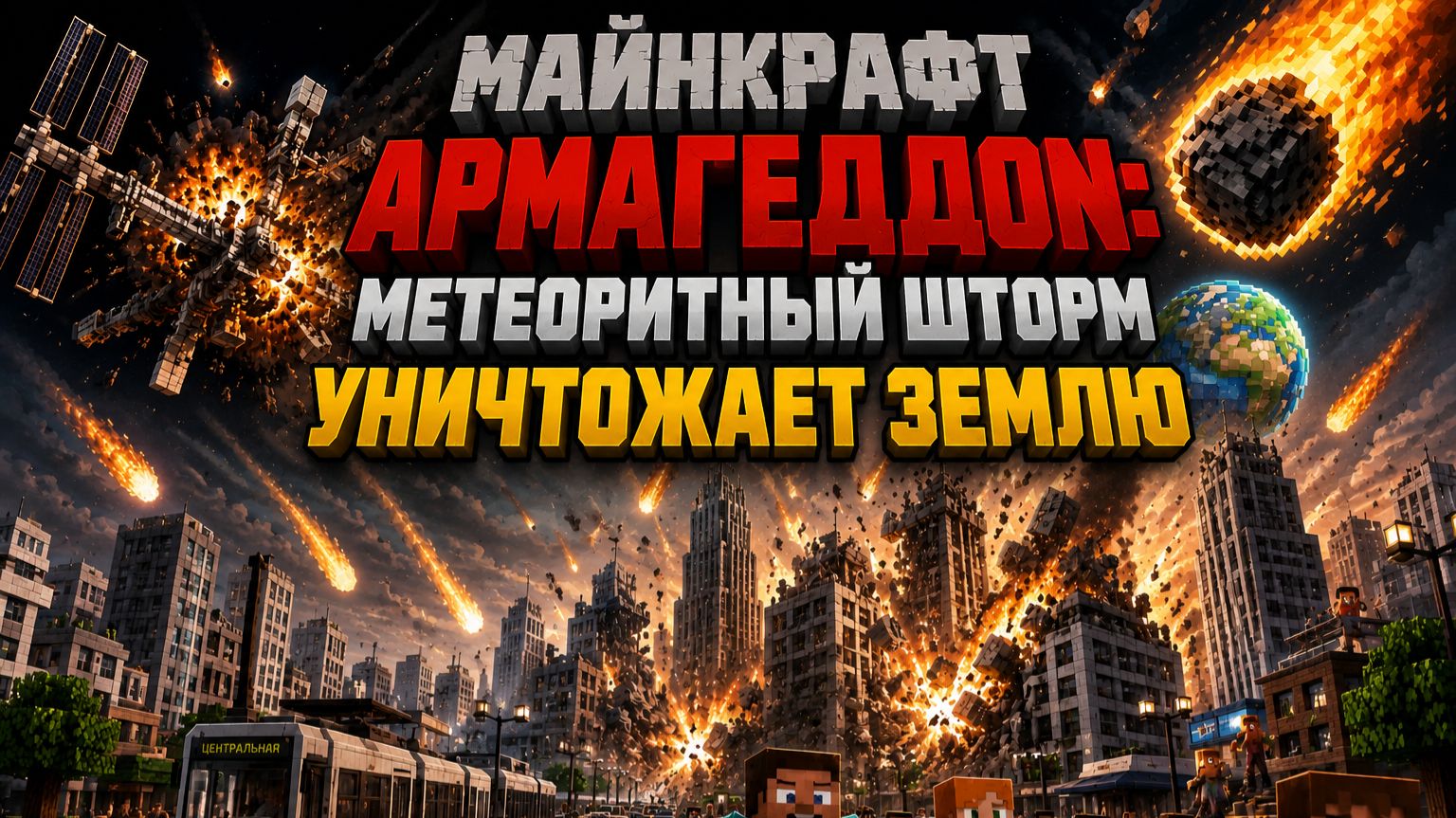 Minecraft Армагеддон: Метеоритный шторм уничтожает Землю ☄️🌍