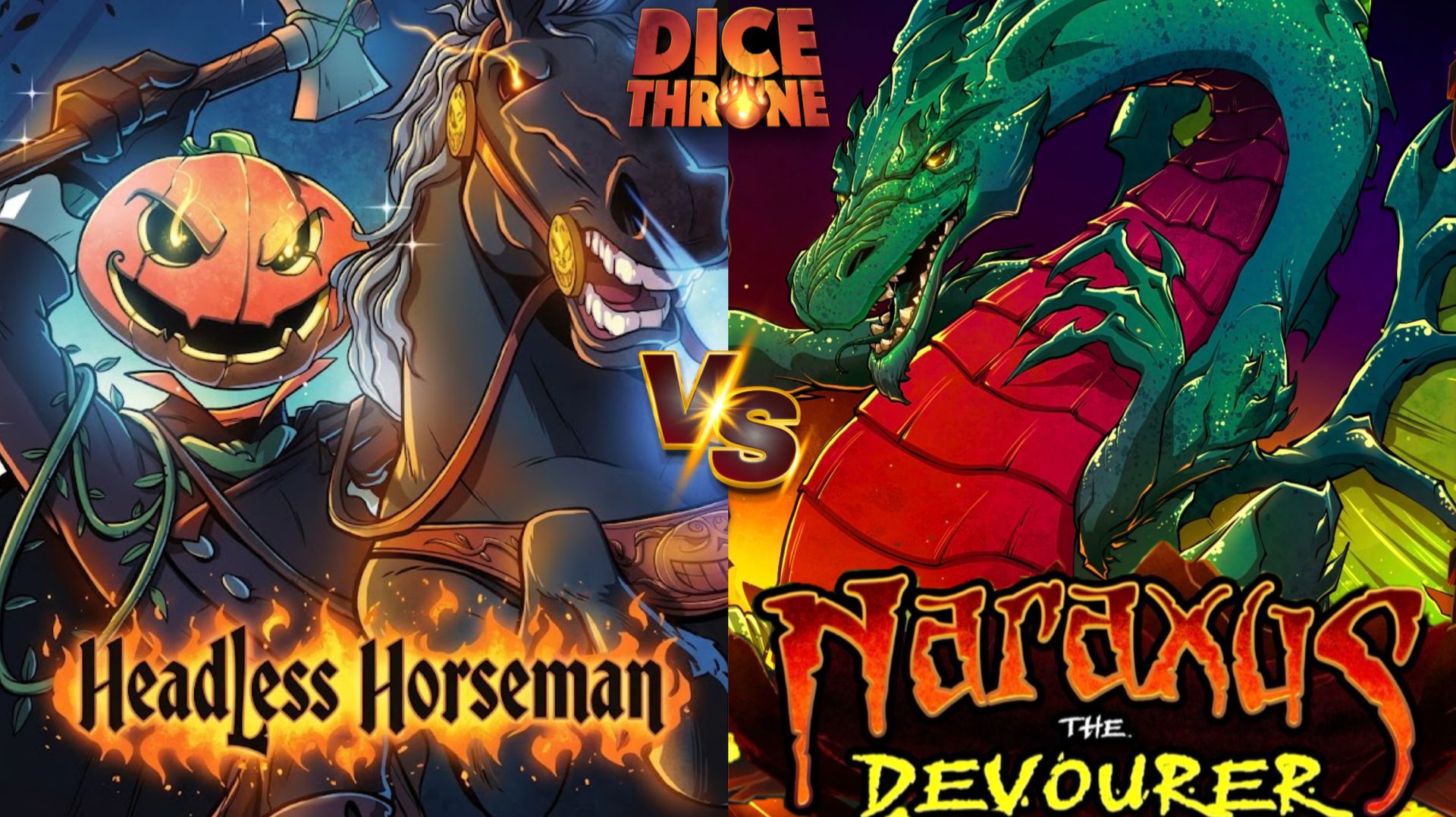 Всадник без головы и Нараксус Трон Кубов | Headless Horseman & Naraxus Dice Throne Outcast Vanguard