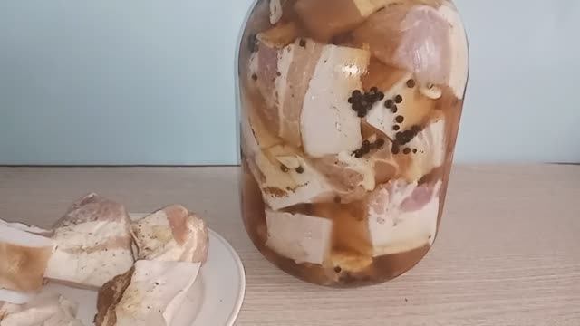 Сало в банке . Быстро, легко, вкусно.