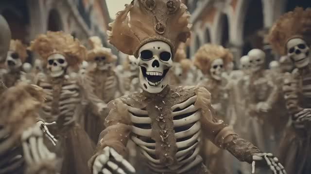 Skeleton rave in Venice
