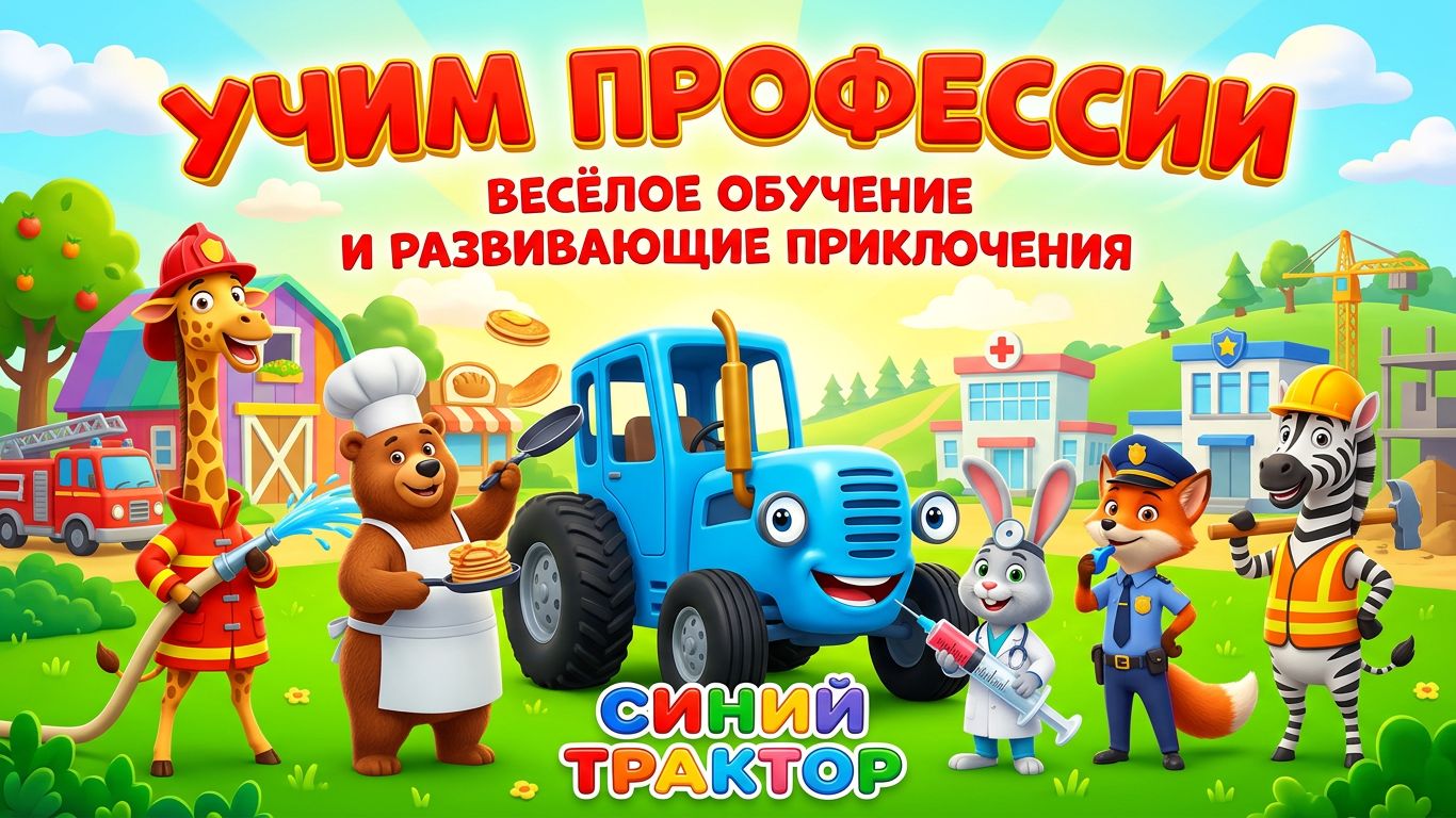 Синий трактор. Учим профессии – Мультфильм для детей | Весёлое обучение и развивающие приключения