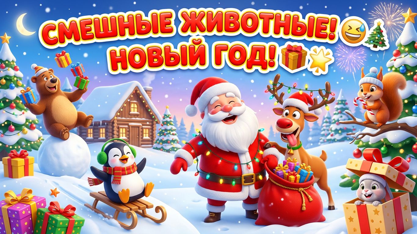 Смешной дед мороз
