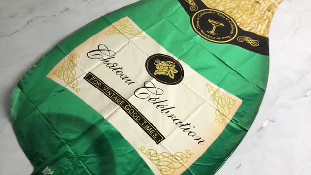 Новогодний надувной воздушный шар из фольги НОВОГОДНЕЕ ШАМПАНСКОЕ, 50х100 см, B-CB