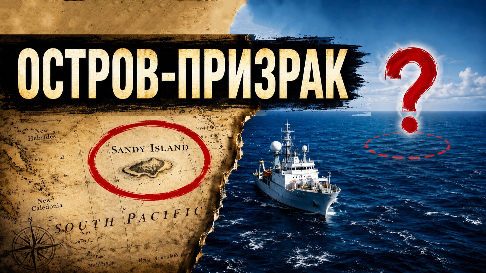 Остров-фантом на морских картах