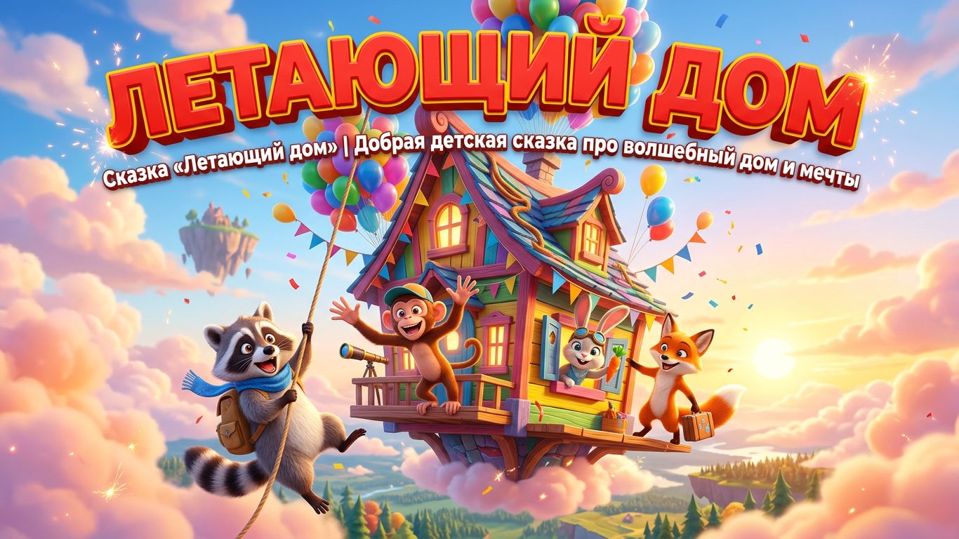 Сказка «Летающий дом» | Добрая детская сказка про волшебный дом и мечты
