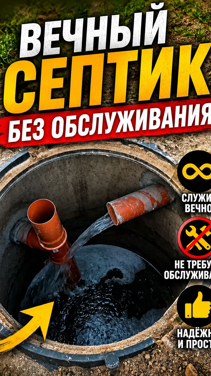 Вечный септик без обслуживания. Отличное решение для частного дома #водопровод #канализация #каркас