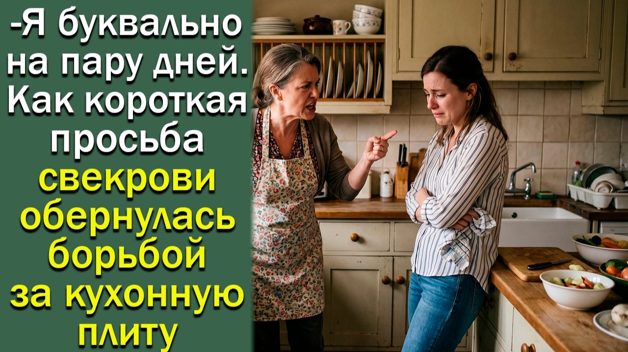 -Я буквально на пару дней. Как короткая просьба свекрови обернулась  борьбой за кухонную плиту