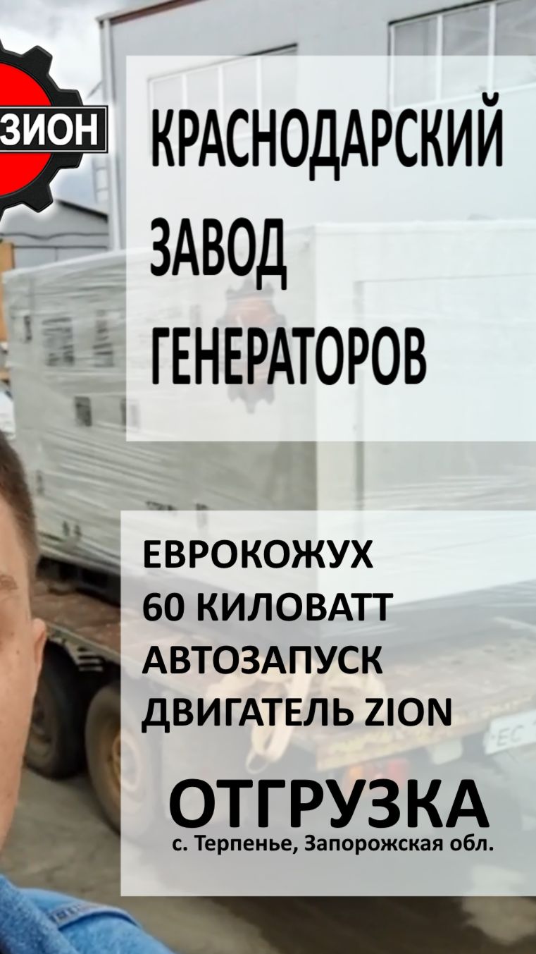 Дизельный генератор "Технозион" 60 кВт ZION в еврокожухе с АВР  в с. Терпенье, Запорожье