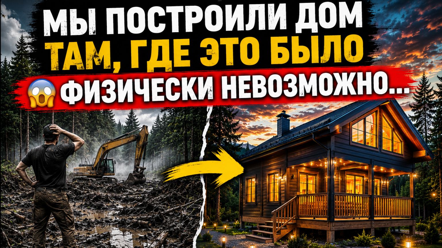 😱 МЫ ПОСТРОИЛИ ДОМ ТАМ, ГДЕ ЭТО БЫЛО ФИЗИЧЕСКИ НЕВОЗМОЖНО…