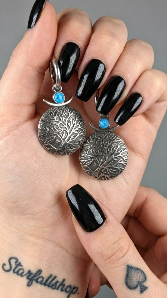 Серьги-конго "Мифическое древо" от StarfallShop