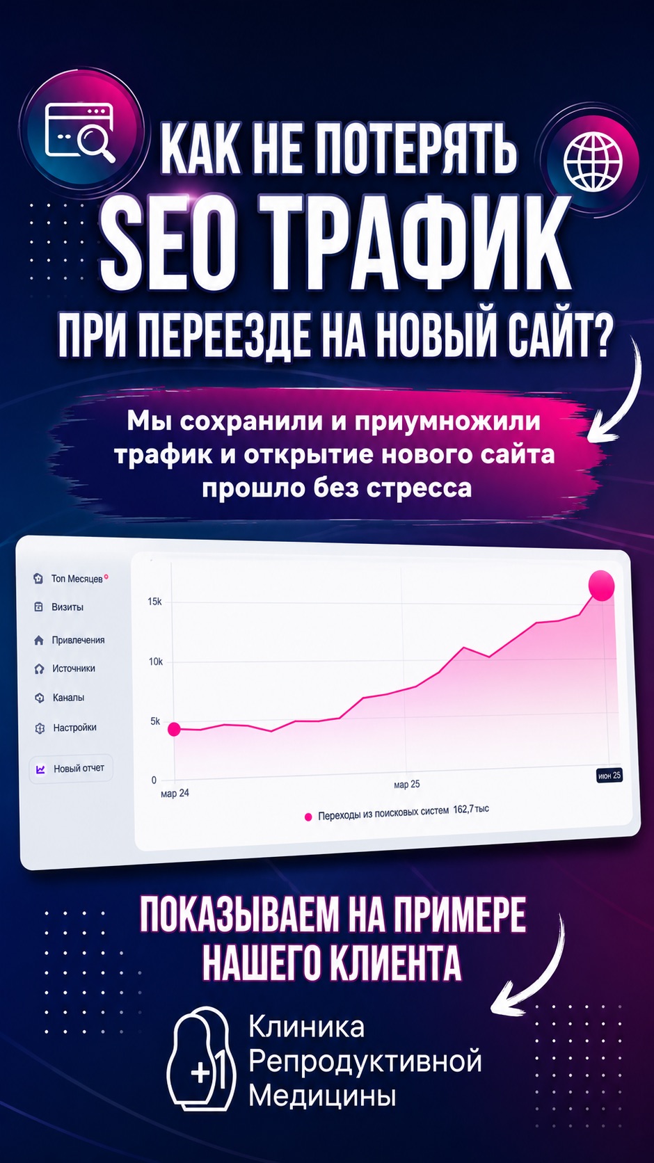 Как при переезде на новый сайт не потерять SEO трафик? Рассказали в видео 👆🏻