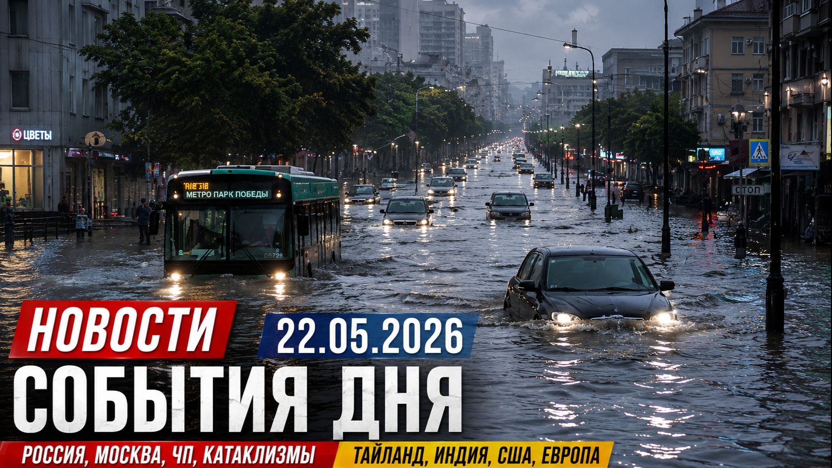 Сегодня Новости 22.05.2026 - Россия, Москва, ЧП, Катаклизмы, События Дня, Таиланд Индия США Европа