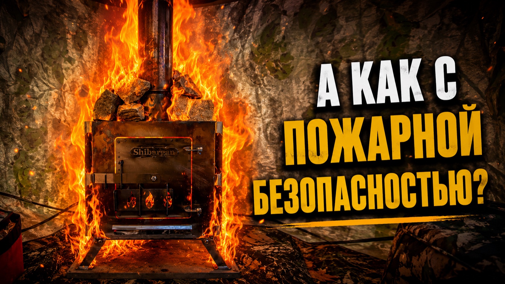Проверяем на Пожаробезопасность Печь Каменку от Shibargan