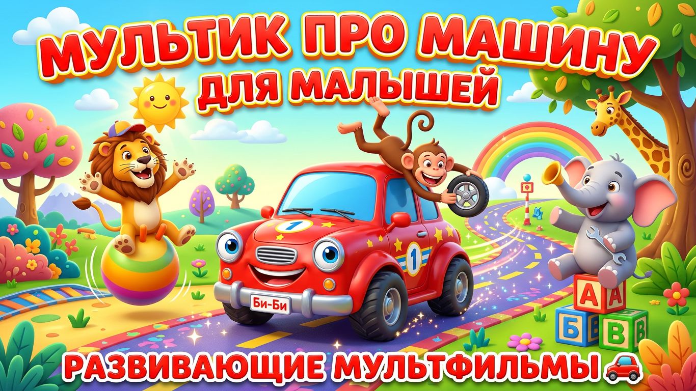 Мультик про машинки для малышей 🚗 Развивающий мультфильм для детей 1–3 лет | Учим цвета, транспорт