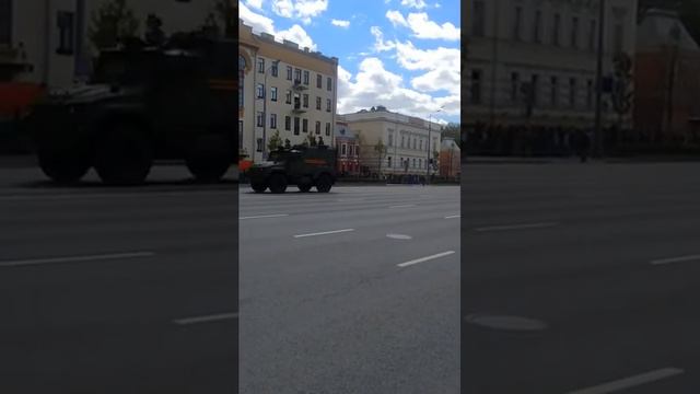 День Победы 9 мая Военная техника на Садовом кольце после  парада. Москва Фрагмент 18