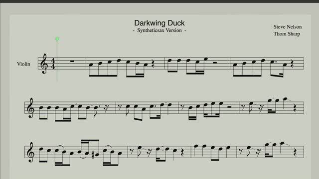 Ноты для скрипки, флейты, аккордеона - Черный Плащ - музыка из мультфильма Darkwing Duck