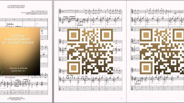 Summertime (mus.G.Gershwin, lyr.D.Heyward-I.Gershwin) Ноты для вокала и гитары