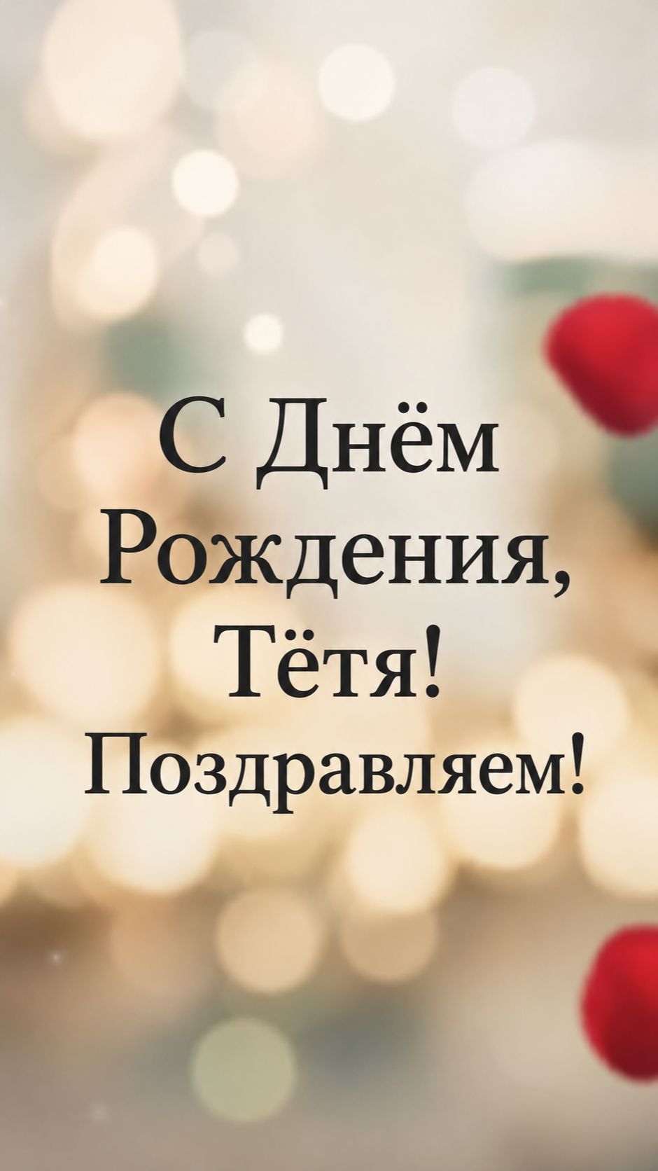 С Днём Рождения, Тетя! Поздравляем!(Лепестки Роз)